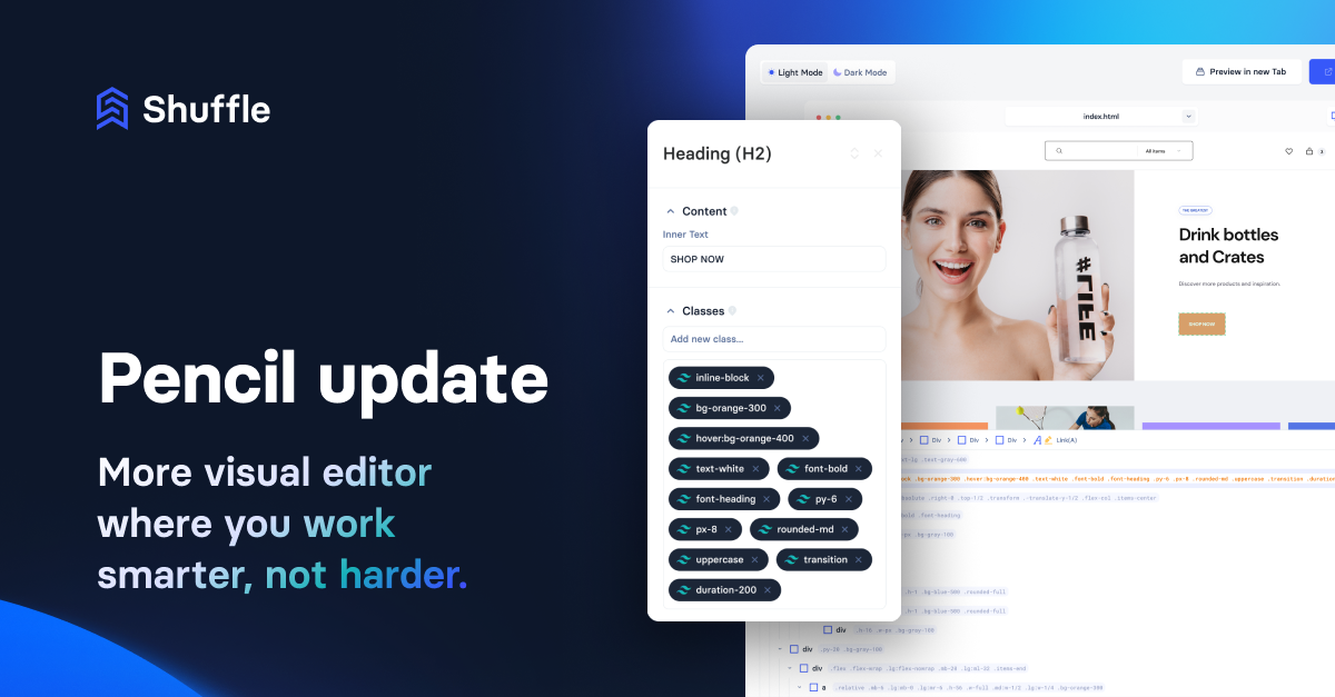 Pencil Update - More Visual and Elastic Editor